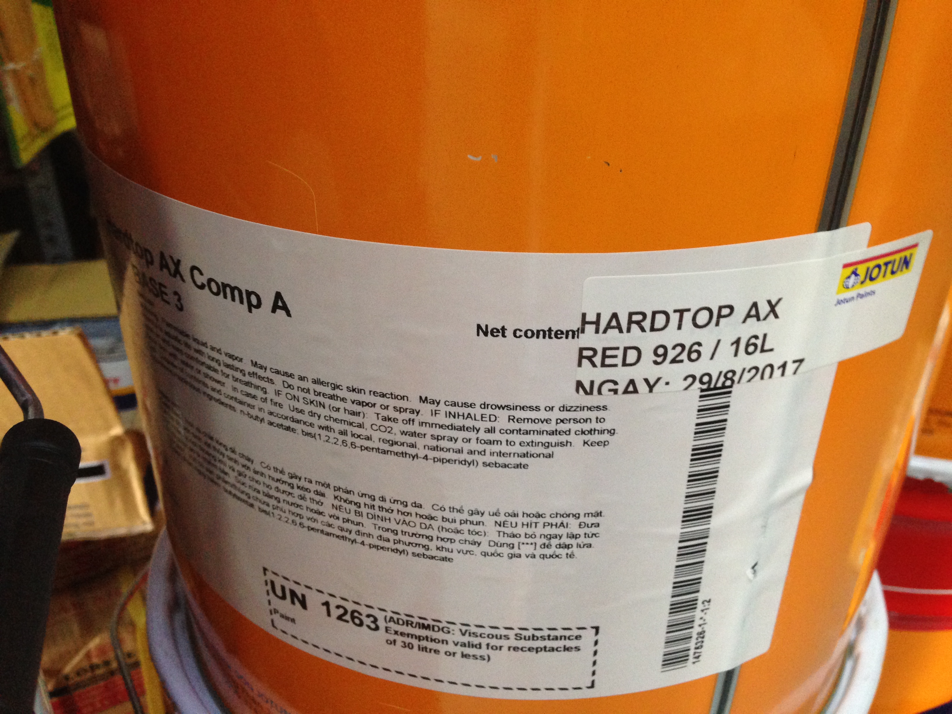 Sơn Hardtop Ax 926 Ral 3000 20L – VẬT LIỆU CÔNG TRÌNH