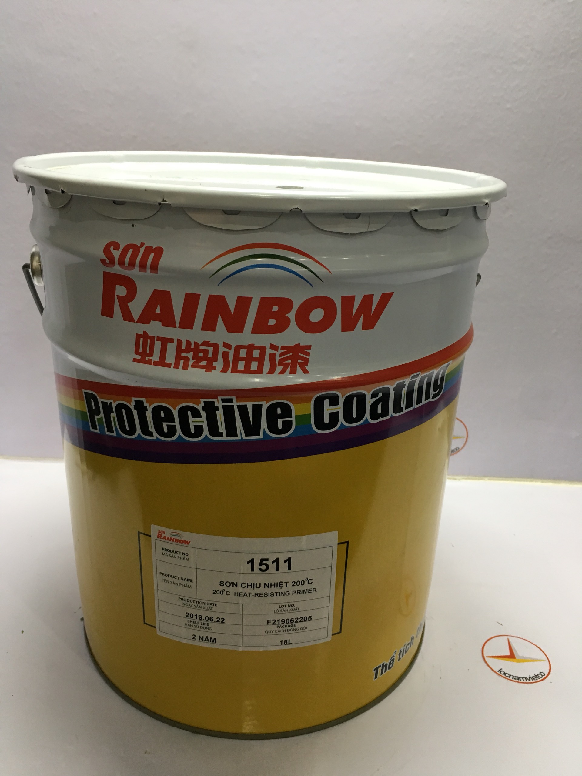SƠN LÓT CHỊU NHIỆT 200 oC RAINBOW 1511 MÀU XÁM 18L – VẬT LIỆU CÔNG TRÌNH