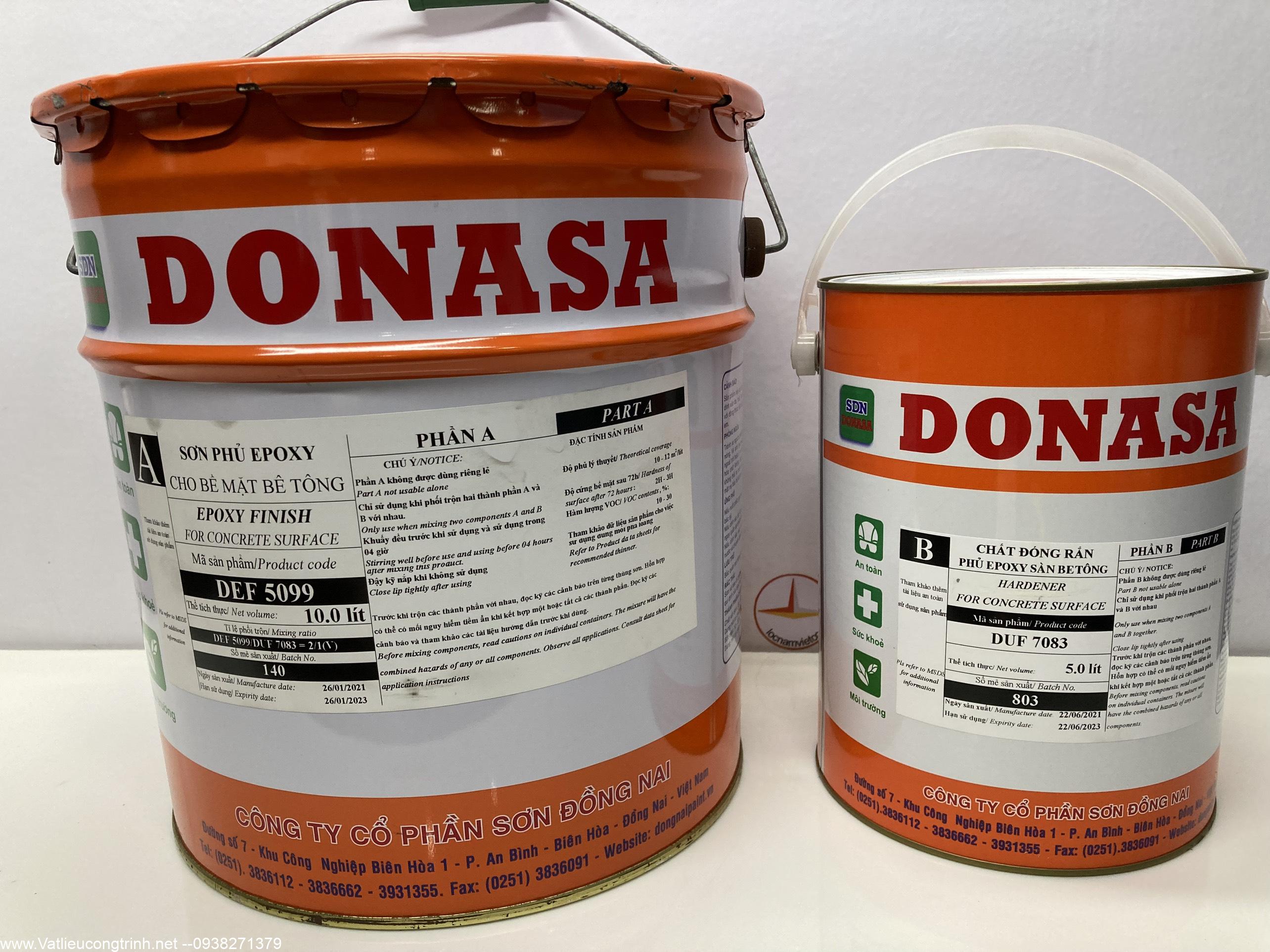Sơn sàn bê tông Donasa(Floor coating Paint) Màu trắng mờ 5099- 15L ...