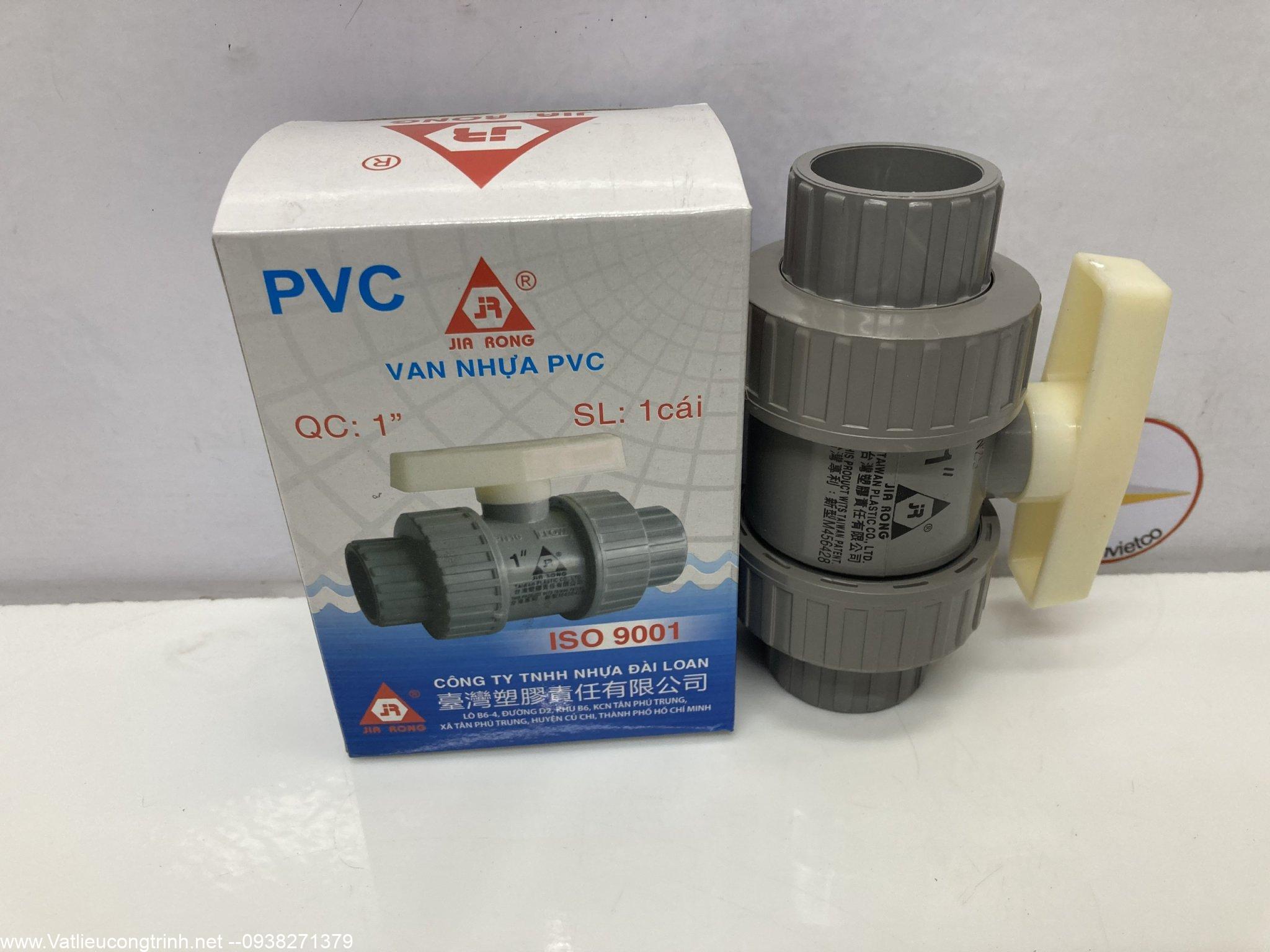 Van nhựa 2 đầu rắcco Jiarong 34 (1”)_UB010 – VẬT LIỆU CÔNG TRÌNH