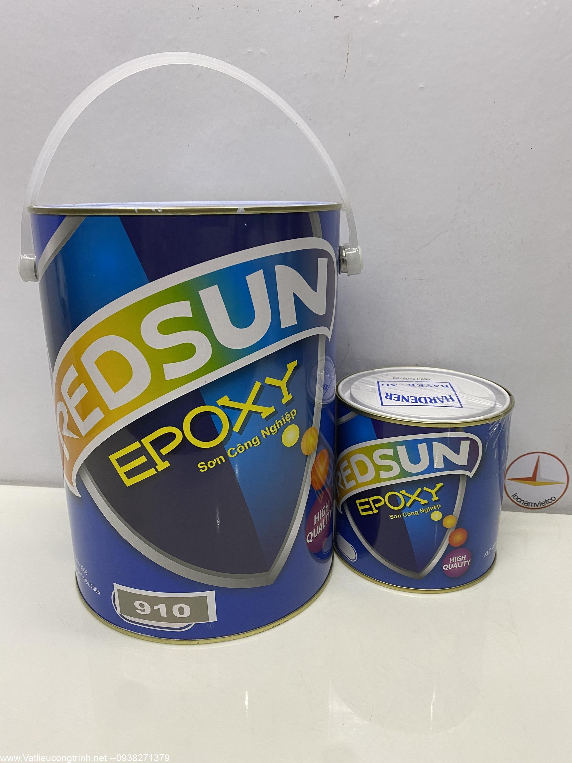 Sơn Epoxy Redsun màu Xám C910 _5L/bộ – VẬT LIỆU CÔNG TRÌNH