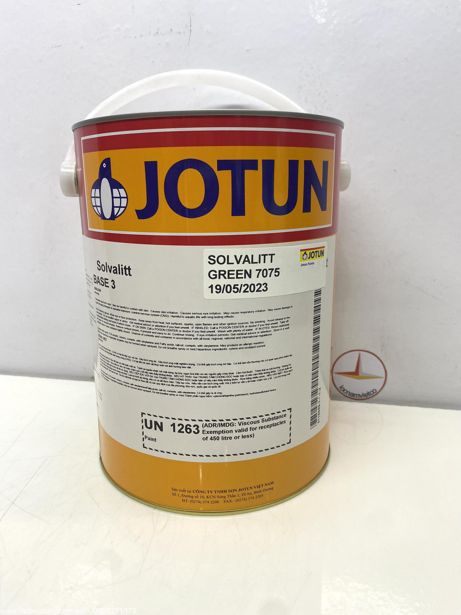 Sơn chịu nhiệt 600 oC Jotun Solvalitt màu xanh Green 7075 _ 5L – VẬT ...