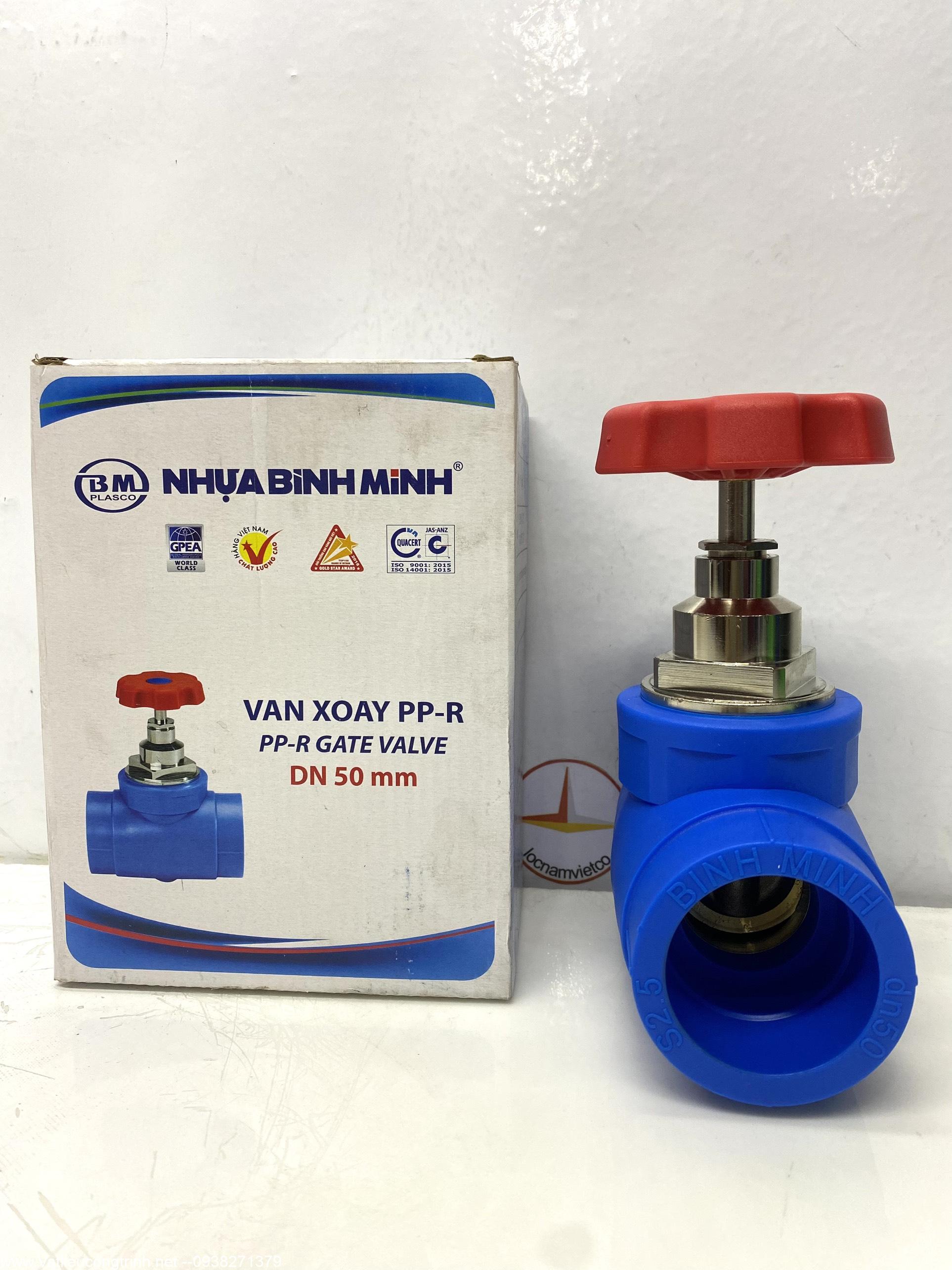 Van xoay 50 nhựa PPR Bình Minh/Gate Valve 50_VX50 – VẬT LIỆU CÔNG TRÌNH