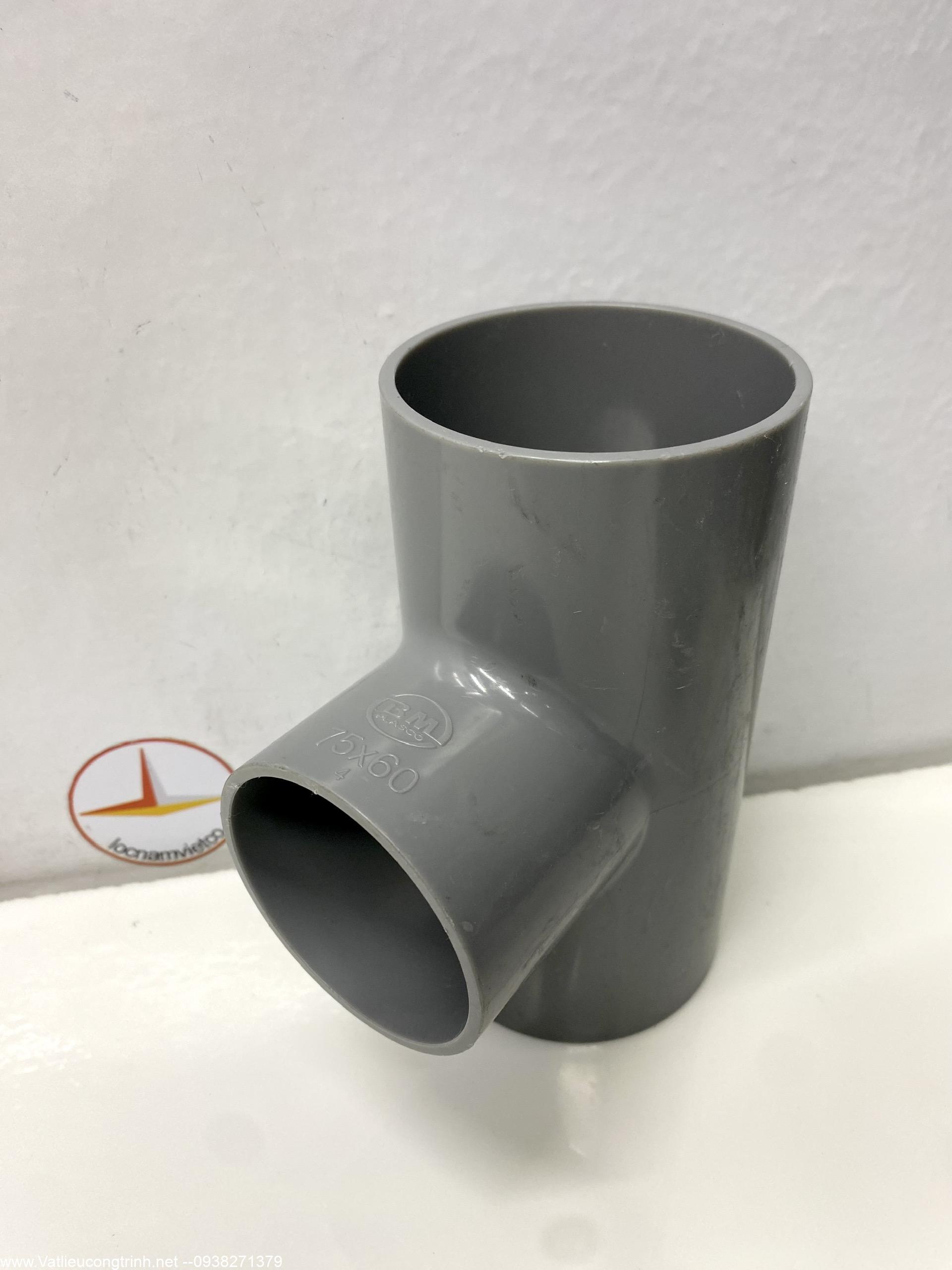 Tê giảm 75 x 60 nhựa PVC Bình Minh_T75x60 – VẬT LIỆU CÔNG TRÌNH