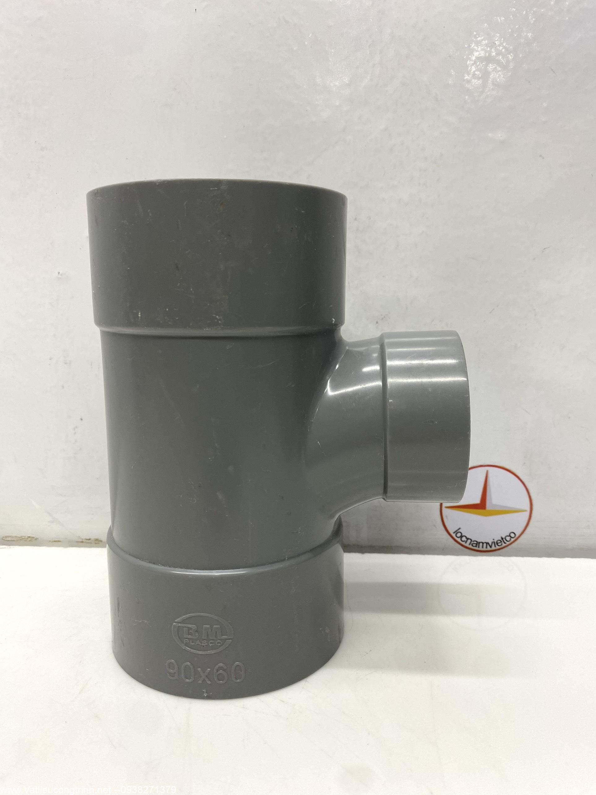 Tê cong giảm 90×60 nhựa PVC Bình Minh_TC90x60 – VẬT LIỆU CÔNG TRÌNH