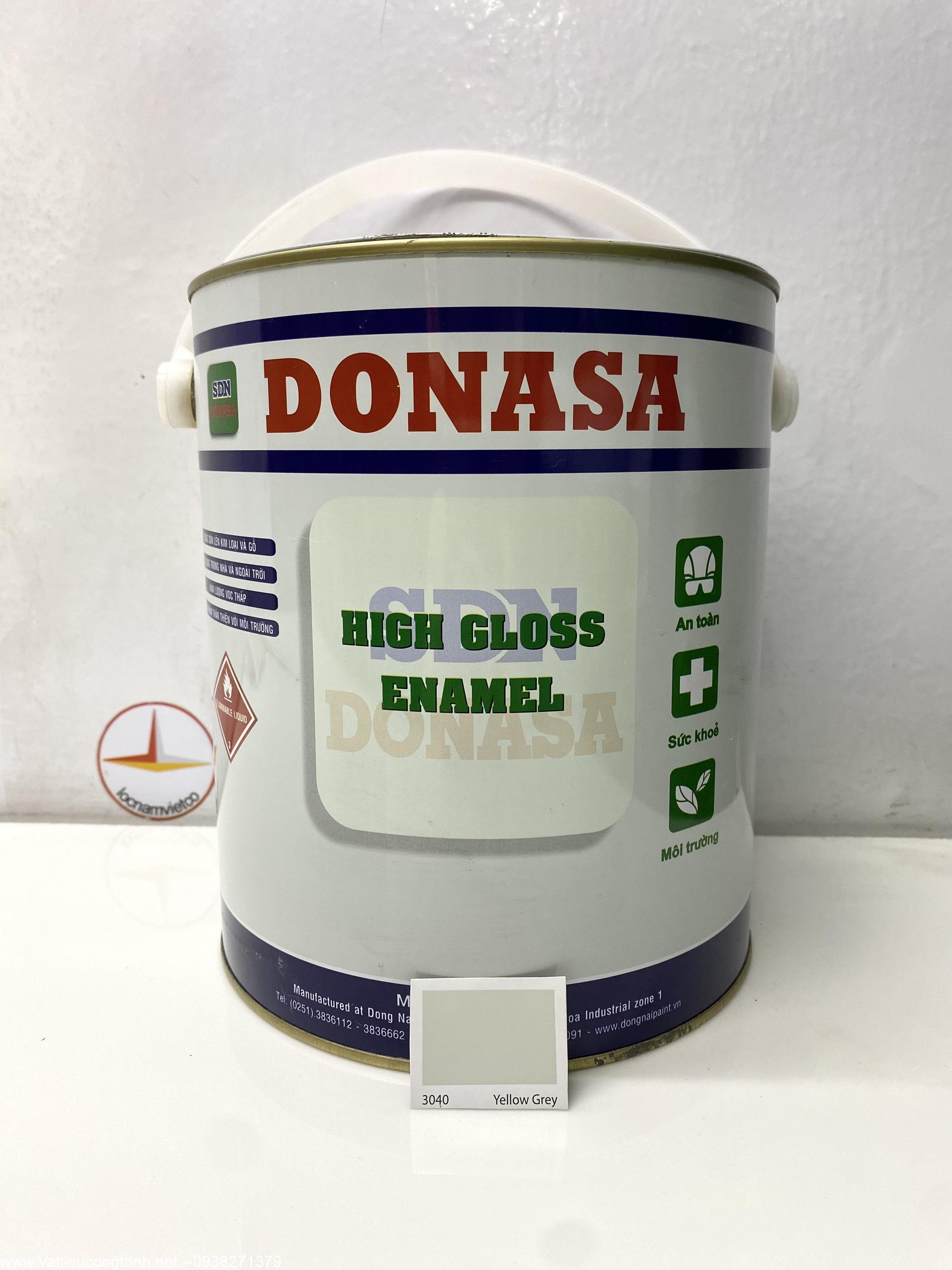 Sơn dầu Đồng Nai Donasa màu xám yellow grey 3040_ 3Kg – VẬT LIỆU CÔNG TRÌNH