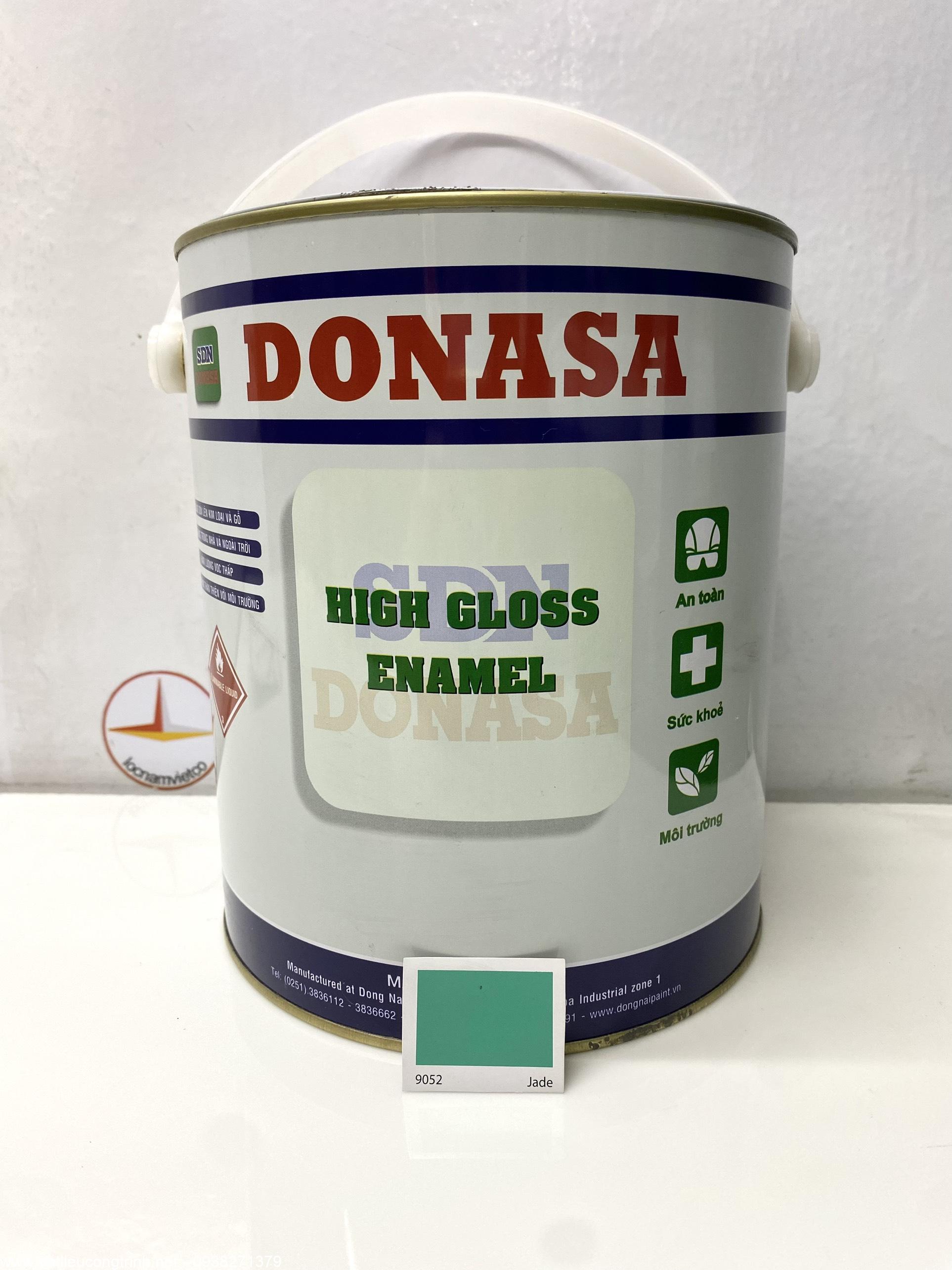 Sơn dầu Đồng Nai Donasa màu xanh jade 9052_ 3Kg – VẬT LIỆU CÔNG TRÌNH