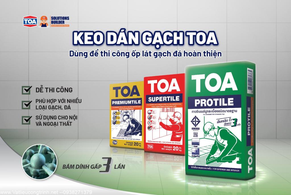 Keo dán gạch Toa Protile 20kg – VẬT LIỆU CÔNG TRÌNH