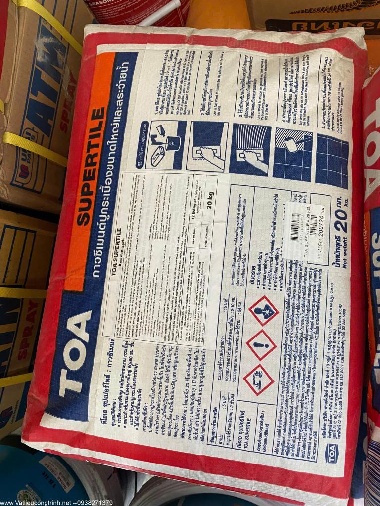 Keo dán gạch Toa Supertile 20kg – VẬT LIỆU CÔNG TRÌNH